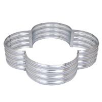 China Galvanized Raised Garden Beds Outdoor Planter For Gardening Vegetables 3*3*1 Ft Irregular Sharp Metal Garden Box(Sliver) for sale