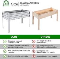 China 4*2*2.6 Ft Galvanized Raised Garden Bed With Legs Drainage Holes For Backyard for sale