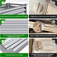 China 4*2*2.6 Ft Galvanized Raised Garden Bed With Legs Drainage Holes For Backyard for sale