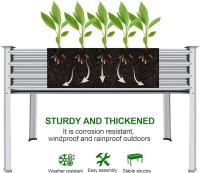 China 4*2*2.6 Ft Galvanized Raised Garden Bed With Legs Drainage Holes For Backyard for sale