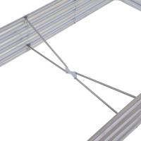 China Rectangular Galvanized Raised Garden Bed Kit 6*3*2 Ft Outdoor Sliver for sale