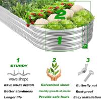 China Raised Garden Bed Kit For Vegetables Flower 5*3*1 Ft Galvanized Metal Planter Boxs Designed For Easy DIY And Cleaning for sale