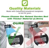 China Raised Garden Bed Kit For Vegetables Flower 5*3*1 Ft Galvanized Metal Planter Boxs Designed For Easy DIY And Cleaning for sale