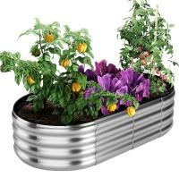 China 7*3*1 Ft Planter Grow Garden Box Raised Flower Bed Galvanized Metal Planter Raised Garden Bed Kit For Gardening Outdoor for sale