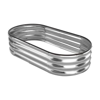 China 8*3*1Ft Planter Grow Garden Box Raised Flower Bed Galvanized Metal Planter Raised Garden Bed Kit For Gardening Outdoor for sale