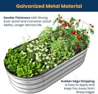 China 8*3*1Ft Planter Grow Garden Box Raised Flower Bed Galvanized Metal Planter Raised Garden Bed Kit For Gardening Outdoor for sale
