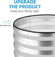 China 2.6*2.6*1 Ft Lightweight Round Metal Raised Bed  Easy Assembly for sale