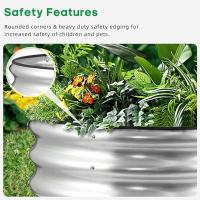 China 3*3*1 Ft Round Galvanized Raised Garden Bed Metal Raised Flower Bed Rustproof for sale