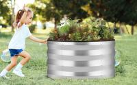 China 3*3*1 Ft Round Galvanized Raised Garden Bed Metal Raised Flower Bed Rustproof for sale