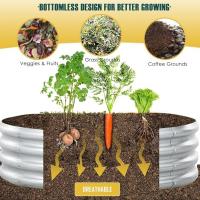 China 4*4*1ft  Round Raised Galvanized Garden Beds Metal Round Garden Bed Easy Assembly for sale