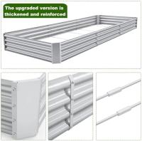China Custom Logo Big Metal Planter Boxes Large Galvanized Steel Planter Box 8*4*2 Ft for sale