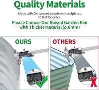 China Galvanized Raised Garden Bed Metal Planter Garden Boxes Outdoor Oval Large Metal Raised Garden Beds For Herbs 6x3x1.5ft for sale