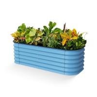 China Antirust Large Galvanized Steel Planter Box Designed For Easy DIY for sale