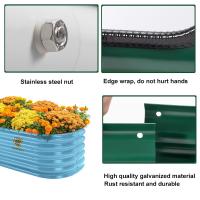 China Antirust Large Galvanized Steel Planter Box Designed For Easy DIY for sale