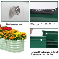 China Corrosion Resistance Galvanized Metal Planter Box Light Green 24