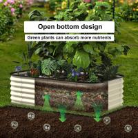 China Corrosion Resistance Galvanized Metal Planter Box Light Green 24