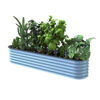 China Open Base Galvanized Raised Garden Bed Kit 6.5*2*1.5Ft Erosion Resistant for sale