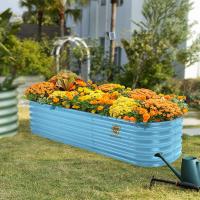 China Open Base Galvanized Raised Garden Bed Kit 6.5*2*1.5Ft Erosion Resistant for sale
