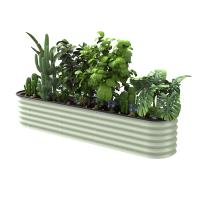 China Lightweight 6.5*2*1.5 Ft Galvanized Oval Raised Bed For Vegetables for sale