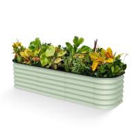 China Lightweight 6.5*2*1.5 Ft Galvanized Oval Raised Bed For Vegetables for sale