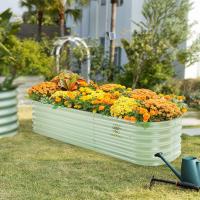 China Lightweight 6.5*2*1.5 Ft Galvanized Oval Raised Bed For Vegetables for sale