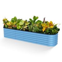 China Easy Assembly Galvanized Metal Planter Boxes Galvanised Vegetable Planters 8*2*1.5Ft for sale