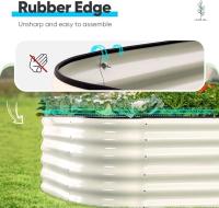 China 6.5*3.5*1.5 Ft Peacock Blue Galvanized Raised Bed Kits For Outdoor Growing Flowers for sale