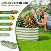 China 5.5*5.5*1.4Ft L Shape Outdoor Metal Raised Garden Bed Easy To Assemble for sale