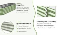 China Light Green L Shaped Galvanized Steel Planter Box 5.5*5.5*1.4FT for sale