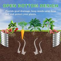 China Light Green L Shaped Galvanized Steel Planter Box 5.5*5.5*1.4FT for sale