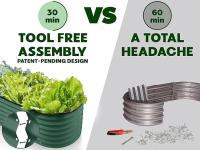 China U-Shape Dark Green Galvanized Raised Garden Beds For Vegetables 7*11.5*1.4 Ft for sale
