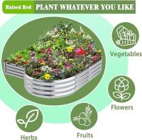 China ISO Certified U Shaped Raised Garden Bed 7*8.4*1.4 Ft  Metal Raised Flower Bed for sale