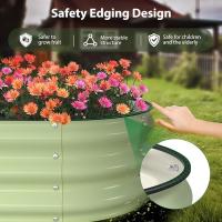 China Galvanized Raised Garden Beds Outdoor Planter Box With Safety Edging Metal Raised Beds For Gardening 6.4*2.6*2 Ft for sale