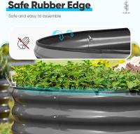 China Raised Garden Bed Kits Galvanized Raised Bed For Gardening Vegetables Flowers 6.4*2.6*2 Ft Metal Raised Planter Bed for sale