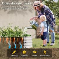 China Galvanized Steel Raised Garden Bed 6.4*2.6*2 Ft Modular Planter For Gardening Vegetables Ivory White Meta Planter Box for sale