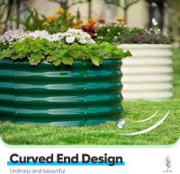 China Galvanized Raised Garden Bed Kit 7.9*2*2.6 Ft Metal Planter Box For Vegetables furit  herb Outdoor Backyard Dark Green for sale
