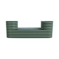 China Galvanized Raised Garden Bed 7.9*2*2.6 Ft Irregular Metal Planter Box For Planting Outdoor Plants Vegetables light green for sale