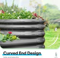China Raised Garden Bed 7*7*1.4 Ft Dark Grey Metal Modular Raised Garden Planter Box For Outdoor Flowers Herbs Vegetable for sale