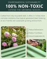 China Light Green Galvanized Steel Planter Boxes With Safety Edging Easy DIY for sale