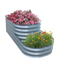 China 4.3*2*1.4Ft Metal Modular Raised Beds Planter Box For Growing Flowers for sale