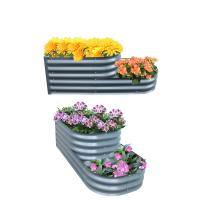 China 4.3*2*1.4Ft Metal Modular Raised Beds Planter Box For Growing Flowers for sale