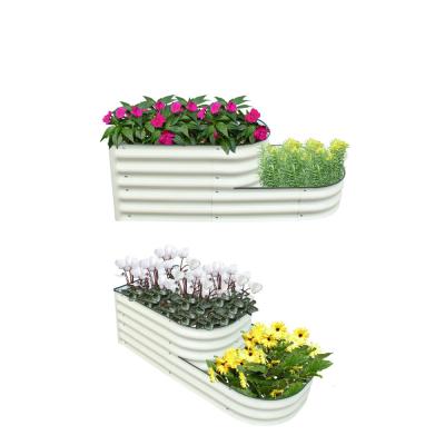 China High Strength 4.3*2*1.4 Ft Stainless Steel Raised Garden Bed D Shaped for sale
