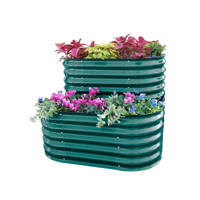 China Modern Irregular Modular Metal Raised Garden Bed Kit 3.4x3.4x2.6Ft for sale