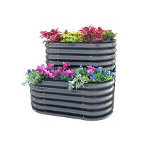 China Modular Aluzinc Galvanized Metal Garden Boxes For Vegetable Flower Herb for sale