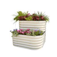 China 3.4x3.4x2.6Ft Outdoor Galvanized Raised Garden Boxes Large Deep Root Planter Box for sale