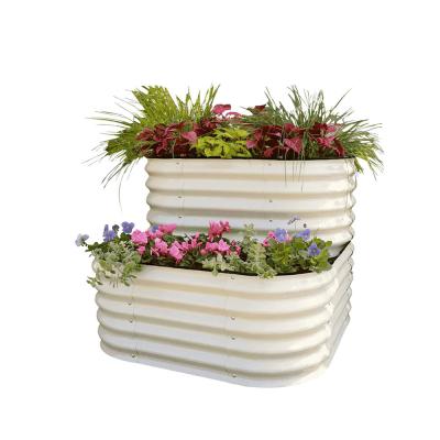 China 3.4x3.4x2.6Ft Outdoor Galvanized Raised Garden Boxes Large Deep Root Planter Box for sale
