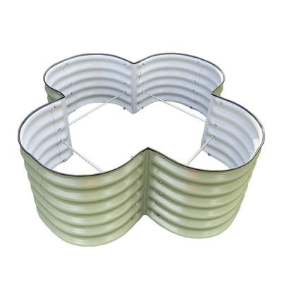 China 4.5*4.5*1.4 Ft Large Galvanised Raised Beds Galvanized Planter Box Outside Mount for sale