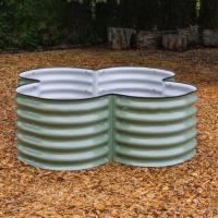 China 4.5*4.5*1.4 Ft Large Galvanised Raised Beds Galvanized Planter Box Outside Mount for sale