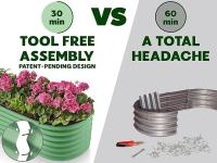 China 4.5*4.5*1.4 Ft Large Galvanised Raised Beds Galvanized Planter Box Outside Mount for sale