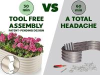 China Large Metal Planter Box 4.5*4.5*1.4 Ft Ivory White Galvanised Vegetable Planters for sale
